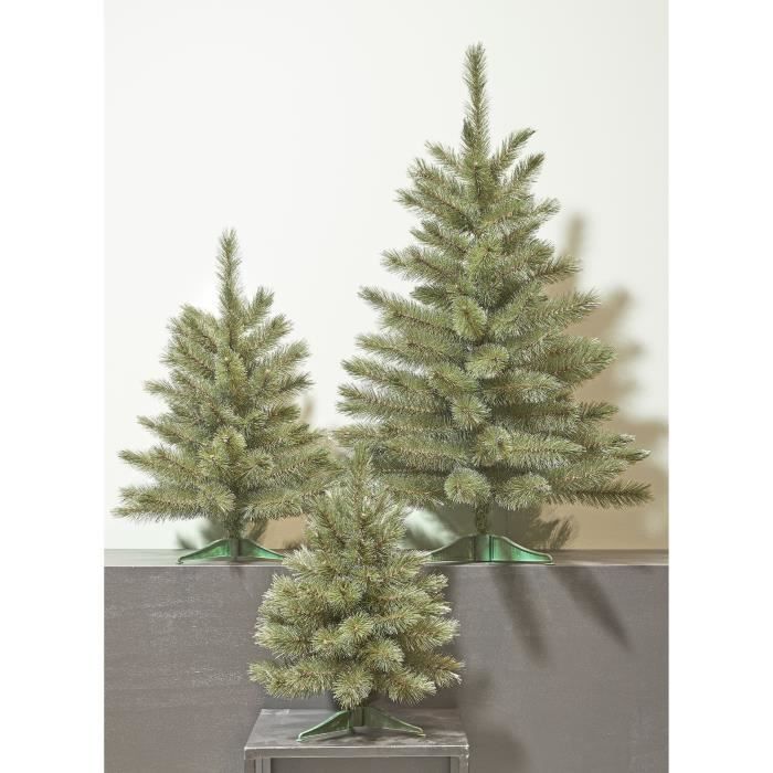 Sapin de Noël Artificiel Forest Frosted - H90 x Ø62 cm - Vert - Triumph ...