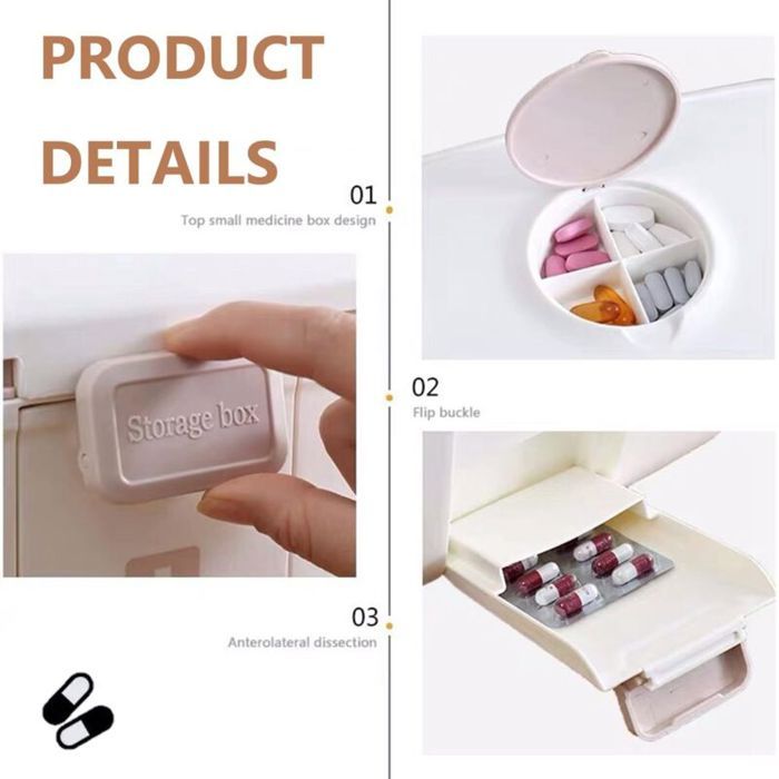 Boite a pharmacie,Boite pharmacie rangement portable 2 couche, avec ...
