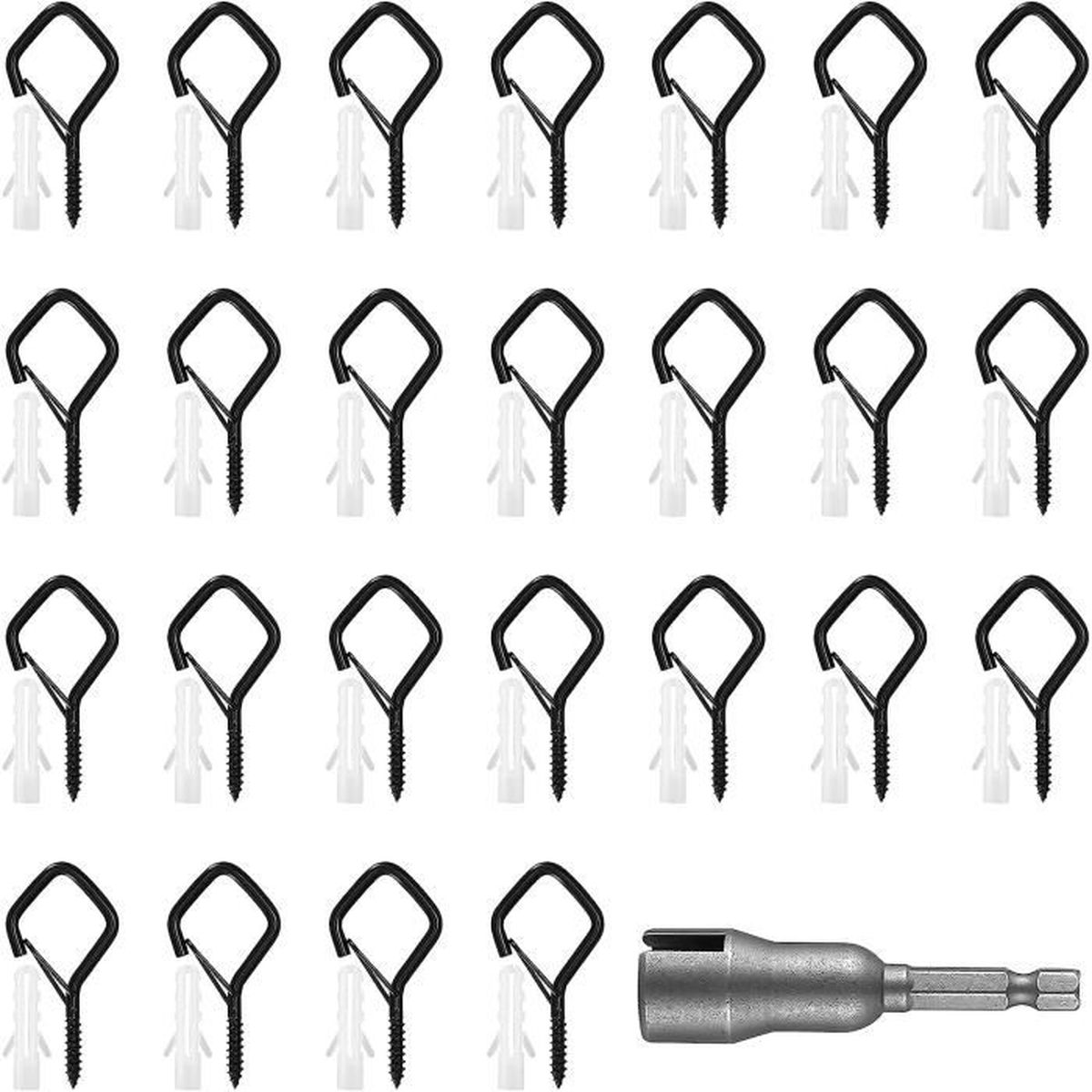 Crochets à Vis,25 Pcs Crochet à Plafond,Piton à Visser,Crochet à Visser ...