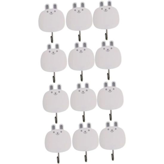 Alipis 12 Pcs Dessin Animé Lapin Crochet Collant Crochets Adhésifs ...