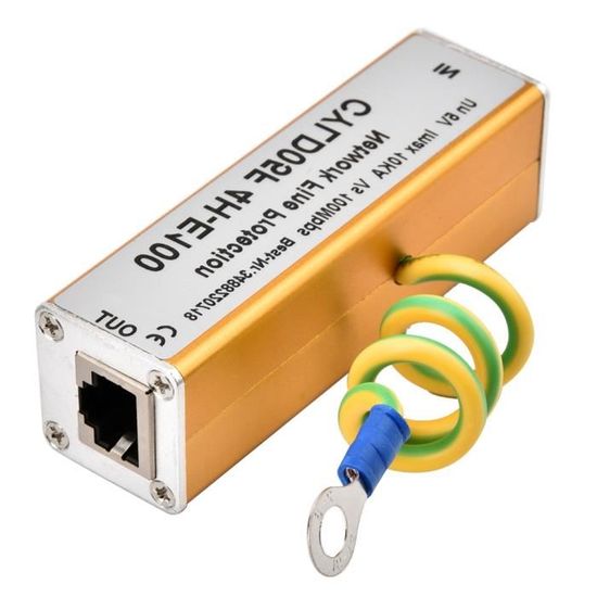 GOTOTOP Protecteur de surtension RJ45 RJ11 Adaptateur Ethernet Réseau ...