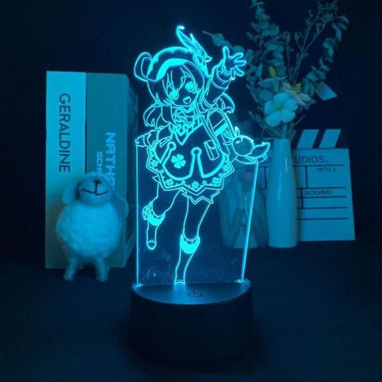 Amine 3D Illusion Lampe Genshin L Impact Klee LED Night Light Acrylique ...