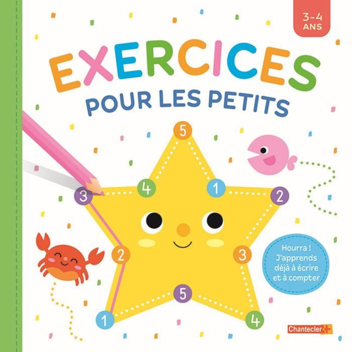 Livre d'exercices pour enfants - 3-4 ans - Apprendre à compter - Écrire ...