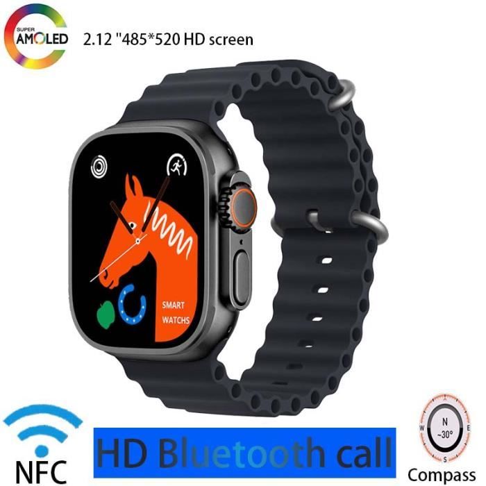 Noir-CX8 Ultra Max-Montre connectée CX8 Ultra Max pour homme et femme ...