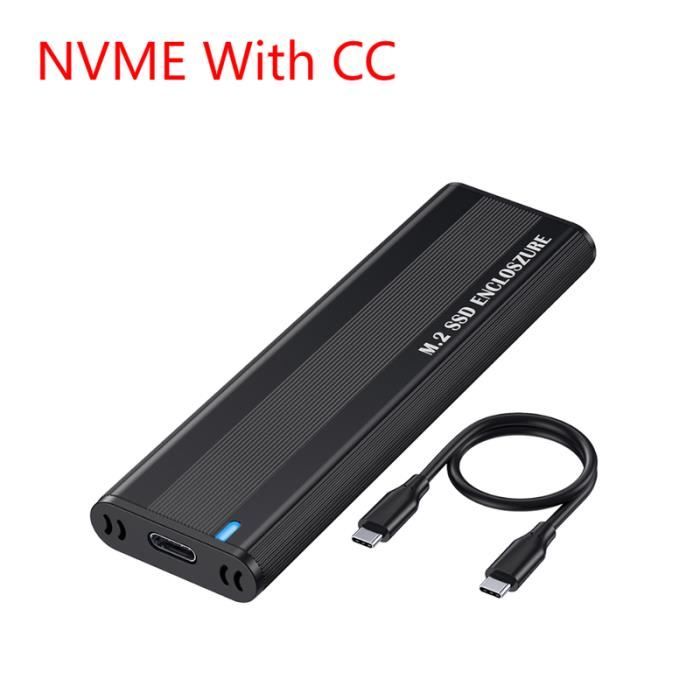NVME avec CC--10gbps m2 châssis SSD nvme SATA Dual Protocol m.2 vers ...