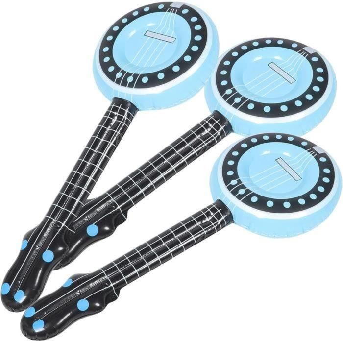 Instrument de musique gonflable - Rock Star - Banjo - Blanc - Pour fête ...