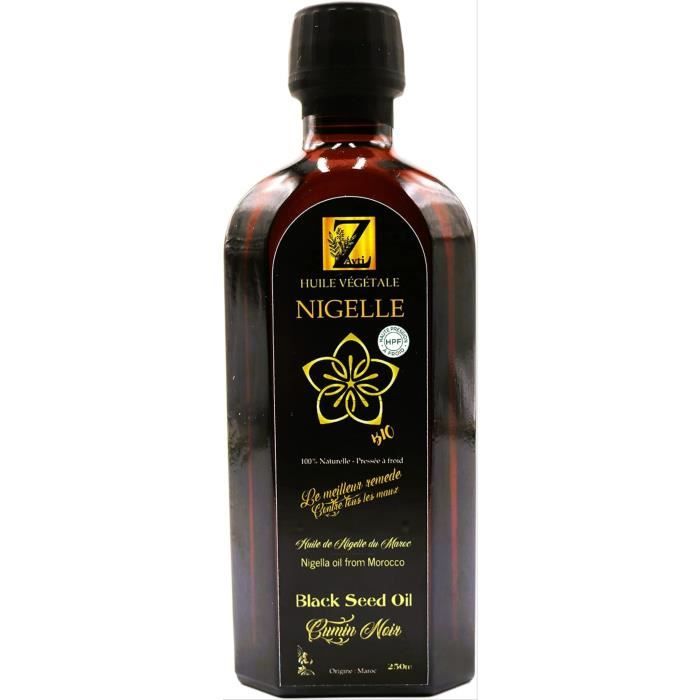 Huile de graine de Nigelle Pure vierge 250 ml Cumin Noir.1x unité ...