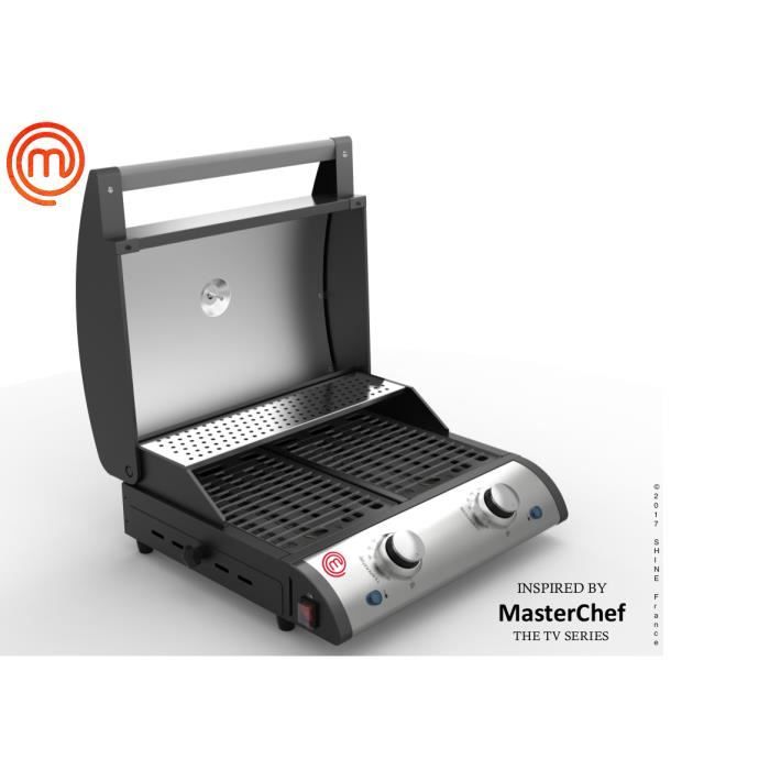 Barbecue électrique - MasterChef - Compact 8 personnes - Gris ...