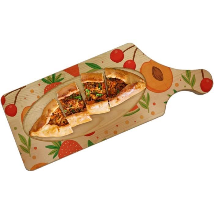 Fruits Thème Rectangulaire En Forme Plateau De Service En Bois Naturel ...