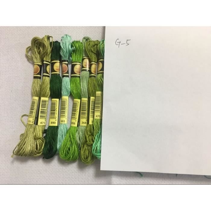 Fil a broder,écheveaux de fil à broder, 8 couleurs, point de croix, fil ...