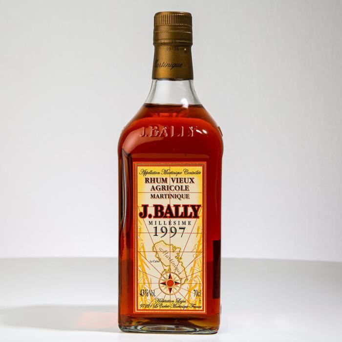RHUM VIEUX - BALLY - MILLÉSIME 1997 - 43° - 70CL - La cave Cdiscount