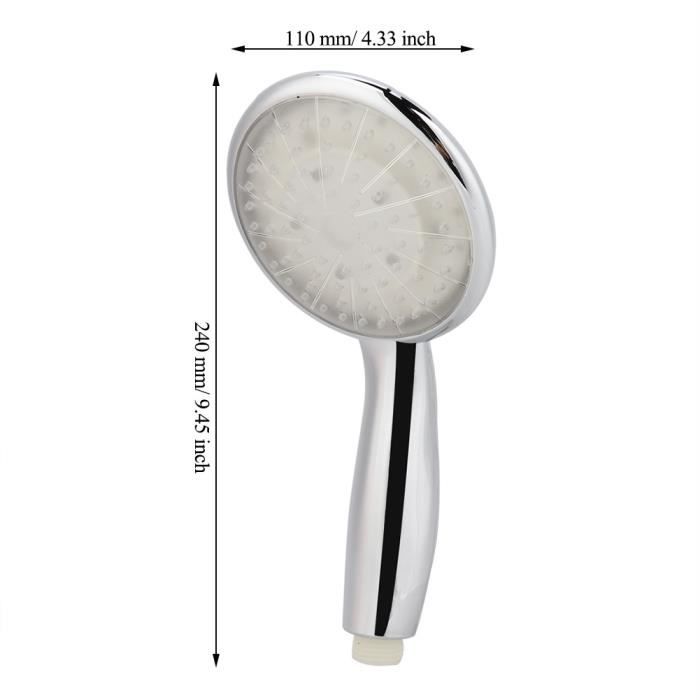 Pwshymi-Pommeau de douche rond de lumière changement automatique de ...