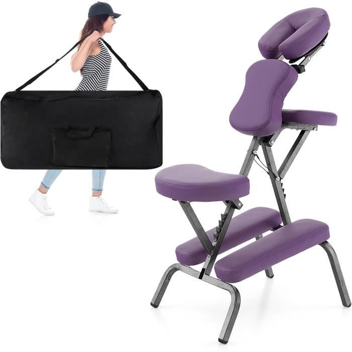 Relax4life Chaise De Massage Pliante Hauteur Réglable 110 120 Cm