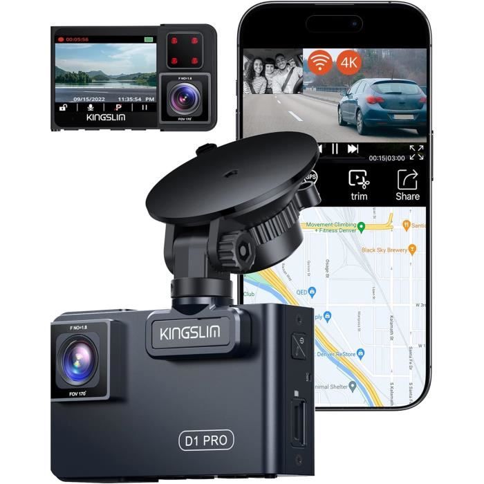 4K Avant Intérieur - D1 Pro Caméra Embarquée pour Voiture avec GPS Wi ...