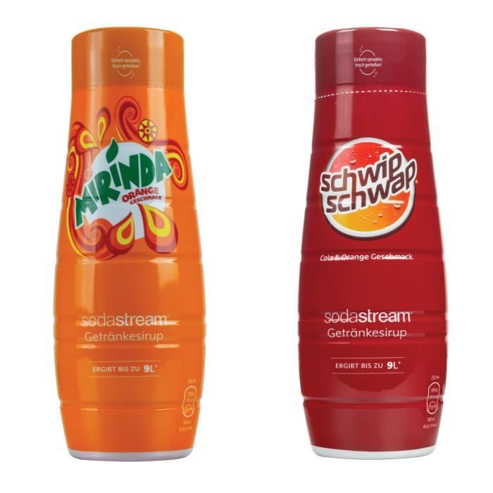 Pack de sirops - SodaStream - Mirinda et Schwip Schwap - Boissons ...