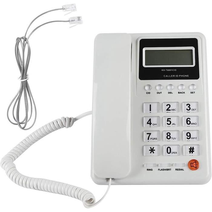 Téléphone Filaire, Affichage De L'Identification De L'Appelant Téléphone De Bureau Maison Hôtel ...