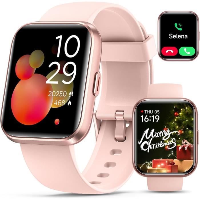 1.8" Montre Connectée Femme Avec Bluetooth & Alexa, Etanche Ip68 ...