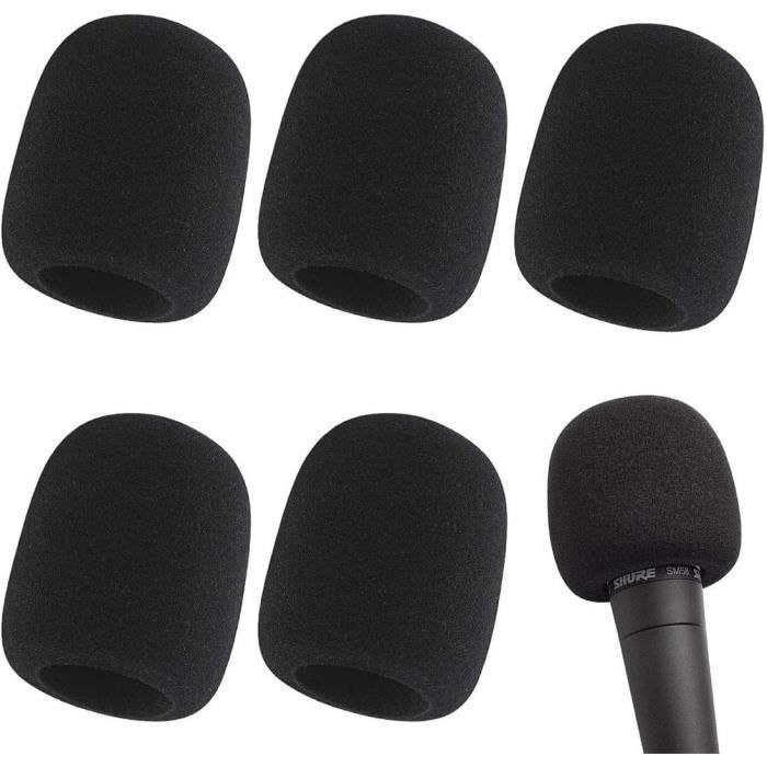 5 Pcs Microphone Bonnettes, Lapel Casque Mousse Microphone Couvre ...