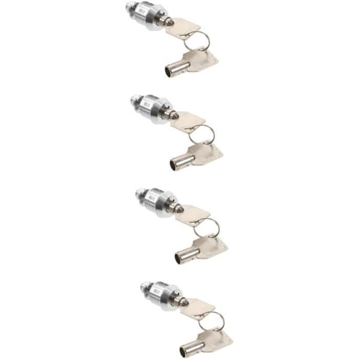 4 Pièces Serrure D'Armoire Avec Clé Serrure À Barillet Pour Rangement ...