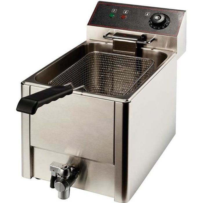 Friteuse à cuve amovible avec robinet - 3000 kw - Cdiscount Electroménager