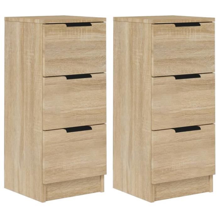 FAN - Buffets | bahuts - Buffets 2 pcs Chêne Sonoma 30x30x70 cm Bois d ...