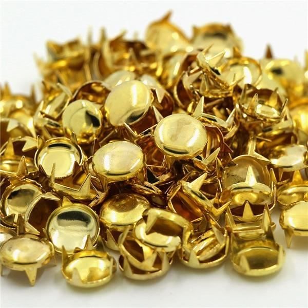 RIVET,Gold-8mm--Rivets Punk Rock à 4 griffes rondes en métal, 1000 ...