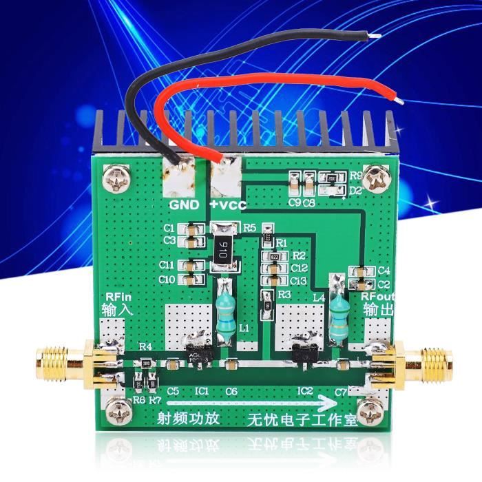 ZJCHAO Ampli RF Module amplificateur RF WideBand 10MHz-500MHZ Module ...