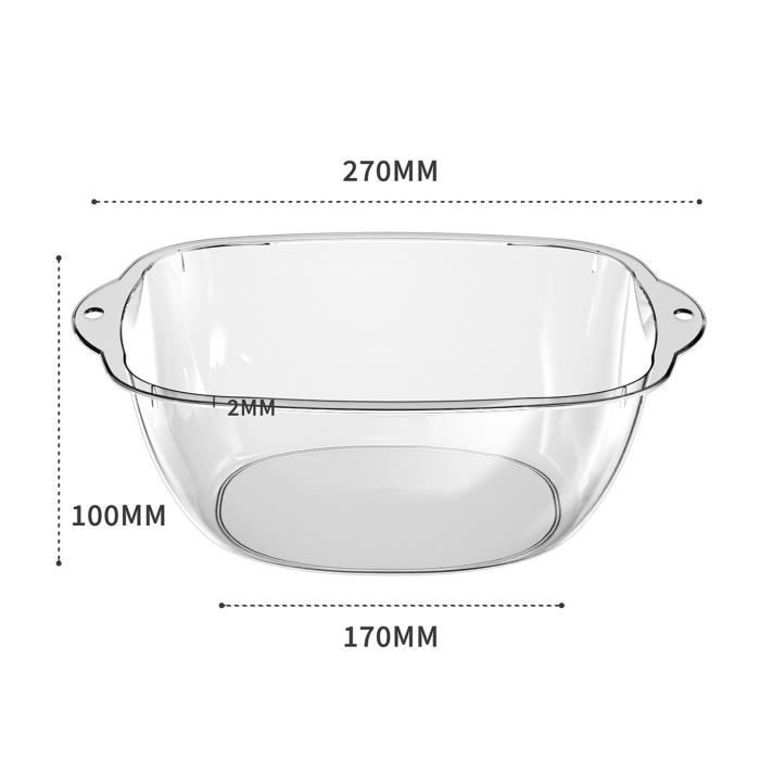 Bassin facial transparent en plastique SONEW - Épaissi et durable ...