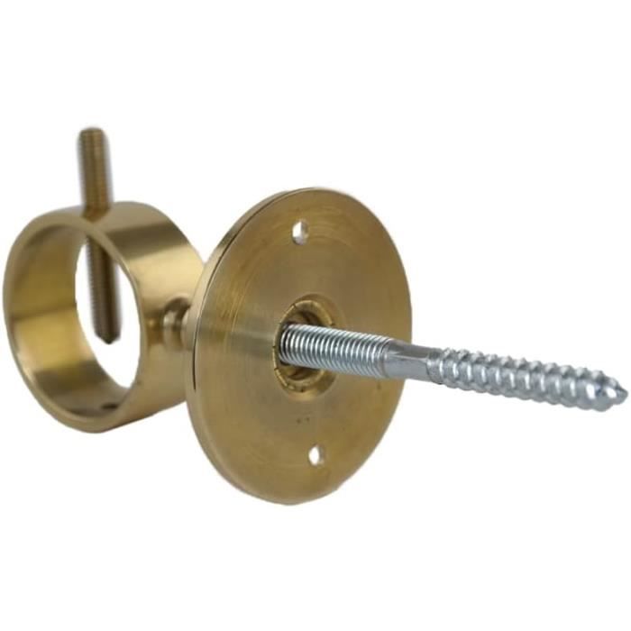 Porte-câble mural - A237 - Laiton brillant - Corde de 40 mm - Fixation ...