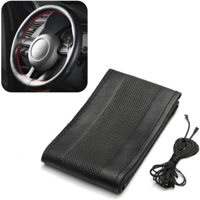 Housse De Volant En Cuir Synthétique Universelle Avec Aiguille Et Fil À Coudre Pour Volant De ...