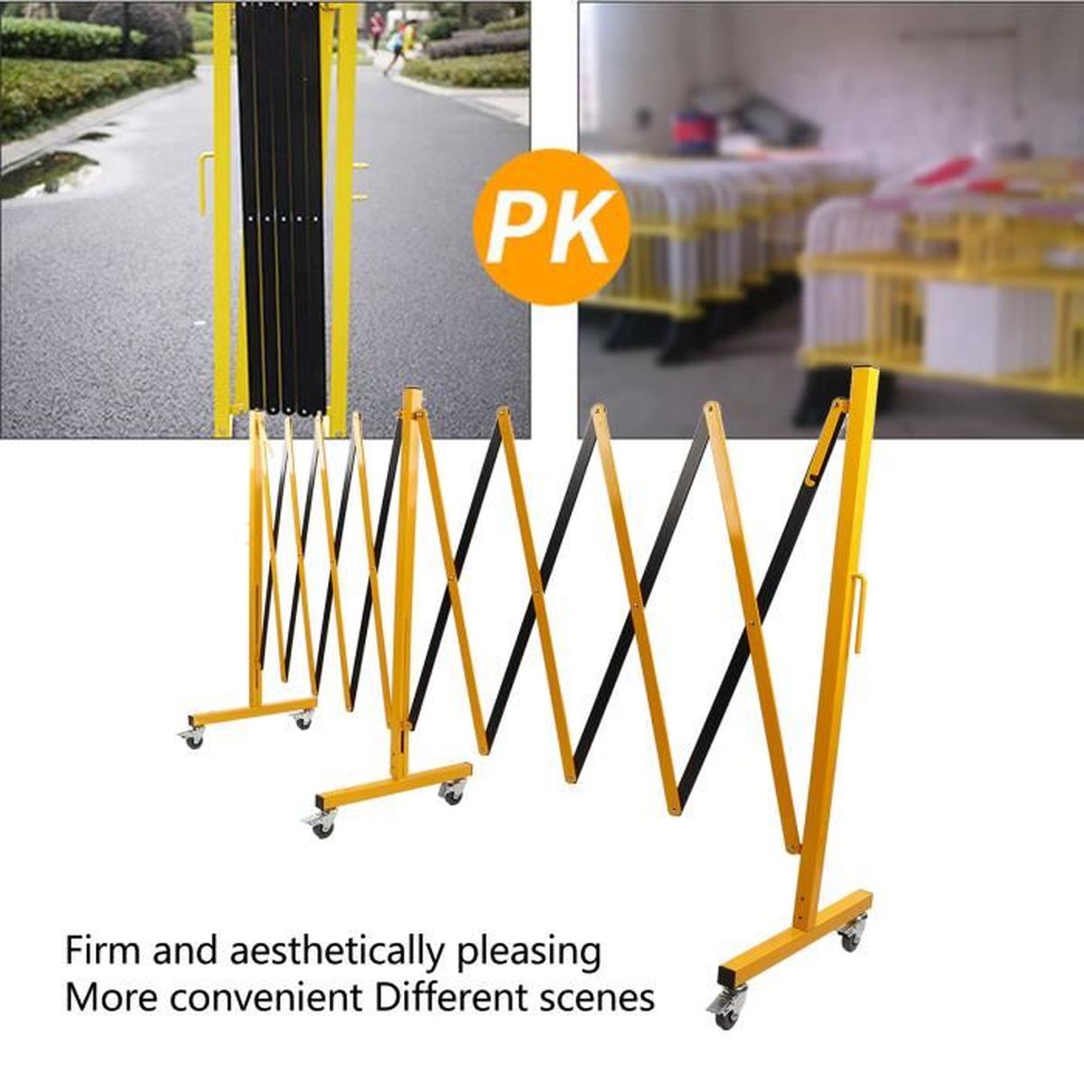 YOSOO Barricade métallique extensible Barricade Extensible en Métal de ...