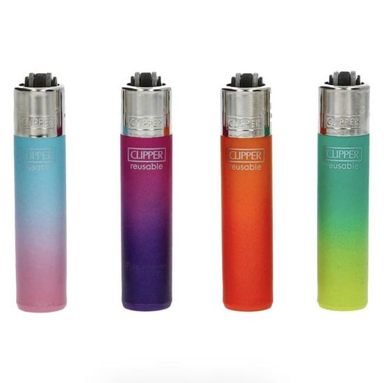 Lot 4 briquets Clipper MICRO rechargeable pierre remplaçable - METAL ...