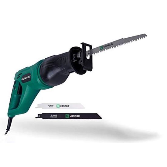 VONROC Scie sabre 900 W - Poignée rotative - 3 lames de scie (Made in ...