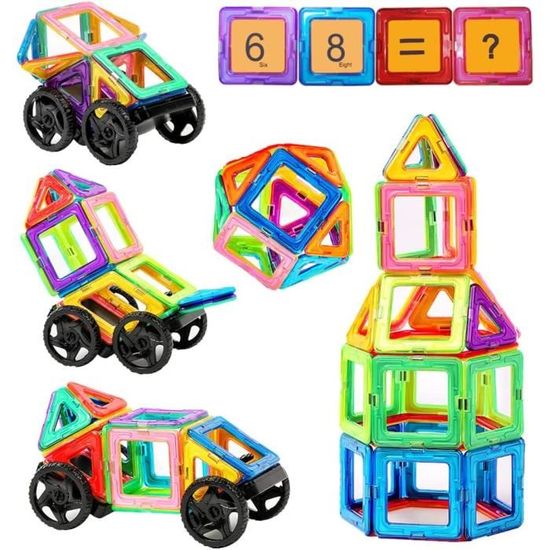 JEU DE CONSTRUCTION Construction Magnétique Enfant(68 Pièces), Jeux de ...