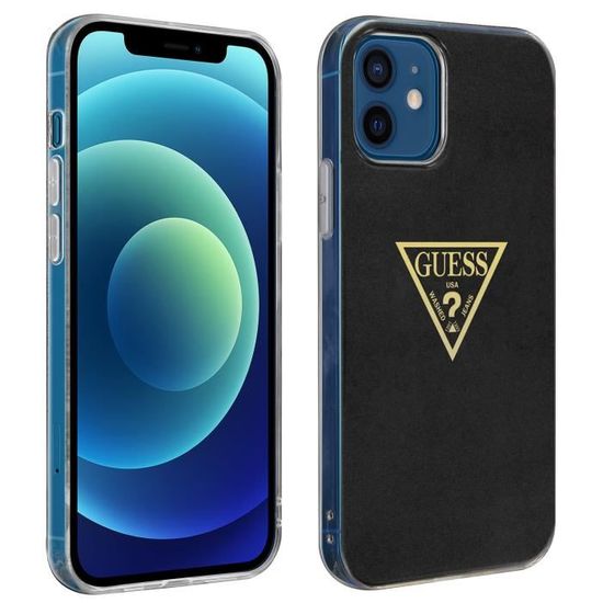 Coque iPhone 12 Mini - Guess - Metallic Series - Effet Métallique ...