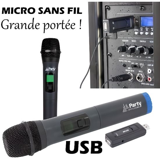 SONO Micro main sans fil avec écran digital UHF via USB - PA SONO DJ ...