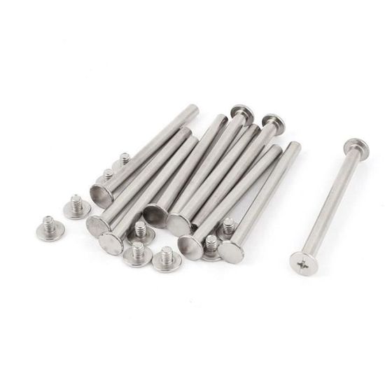 VERYNICE-MAP Vis Reliure pour 5mm Trou Dia Femelle M5x60mm Rivet ...