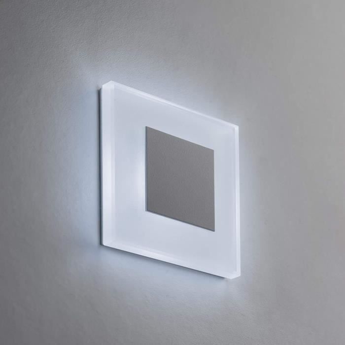 Éclairage Sun LED pour escalier, blanc froid, 230 V 1 W, en verre ...