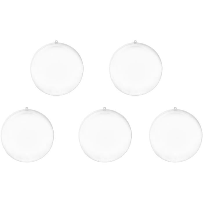 Lot de 10 Boules de Noël en Plastique Transparent à remplir - 4 cm ...