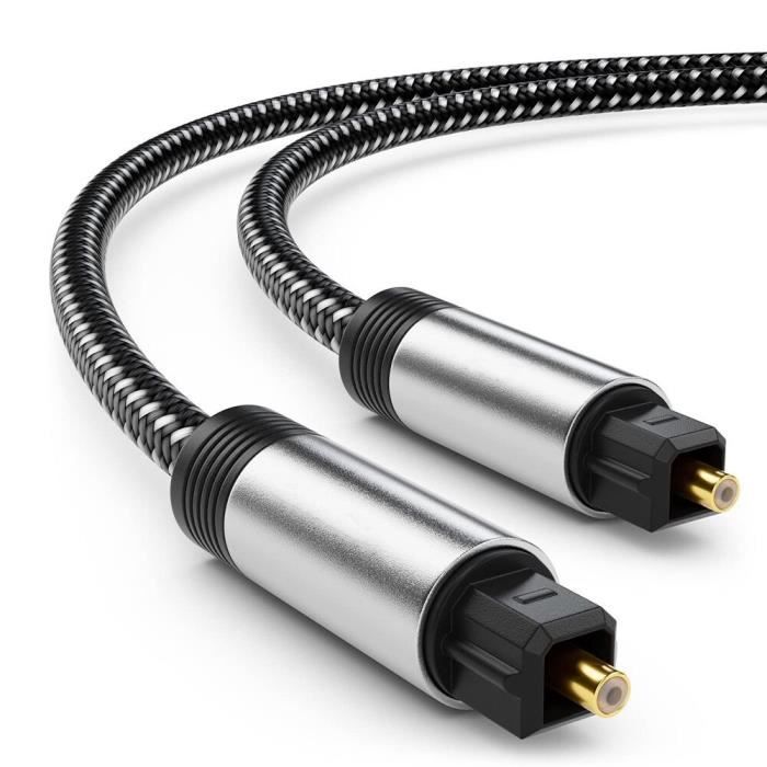 Câble tv,Câble optique SPDIF en Fiber Audio numérique, pour SONY Home ...