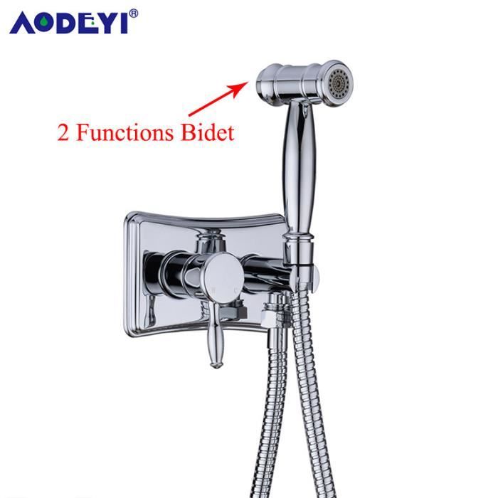 Bidet,Pulvérisateur à main en laiton, Kit de Douche, robinet de bidet ...
