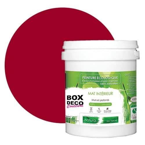 PEINTURE Teinte Rouge Rubis murale naturelle écologique aspect mat ...