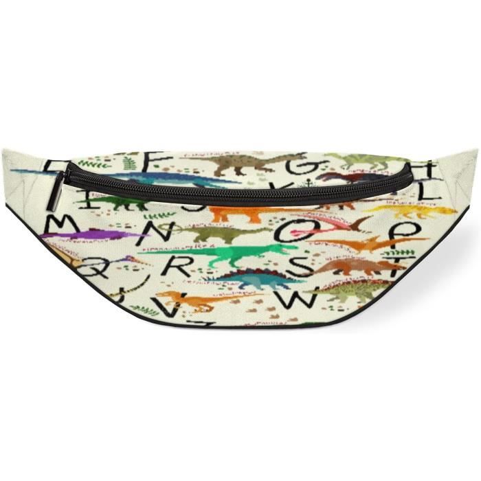 Sac Banane Dinosaure Pour Homme, Femme, Enfant, Fille, Garçon, Alphabet ...