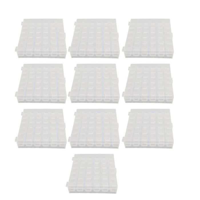 Qiilu bobines transparentes 10 ensembles de bobines 36 compartiments ...