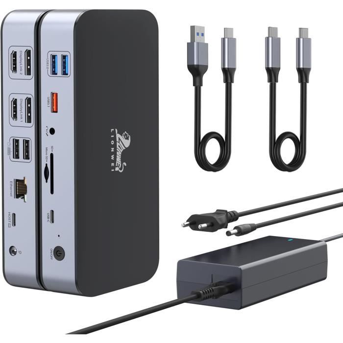 Displaylink Docking Station Dual Monitor 15 In 1 Universal Docking ...