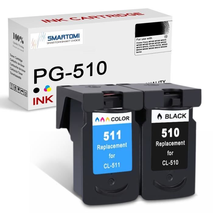 SMARTOMI PG-510 CL-511 compatible pour Cartouche Canon 510 511 pour ...