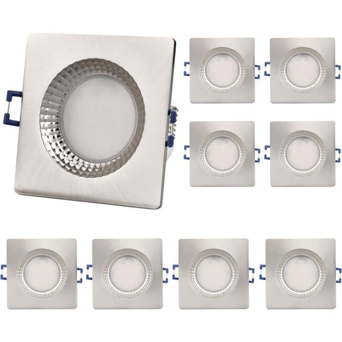 KYOTECH lot de 9 LED Spot encastré Extra plat 6W 500LM IP65 Spots de ...