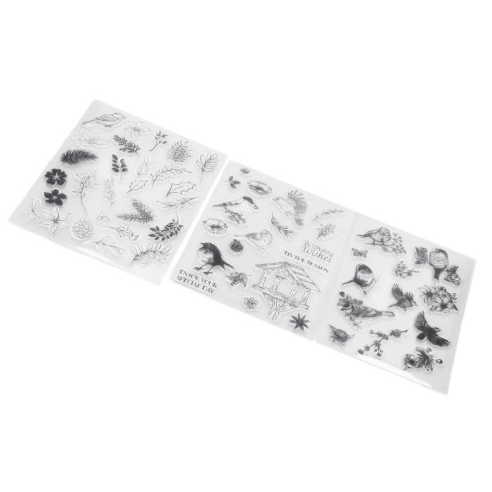 LIX- tampon transparent Scrapbooking 3 pièces tampon clair bricolage ...
