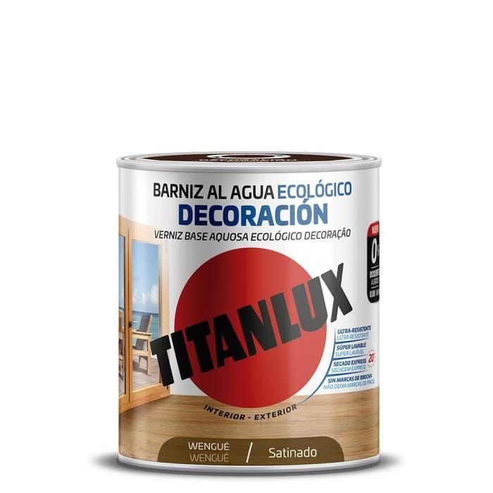 Titan - Vernis écologique à base d'eau Décoration Satin Titanlux ...