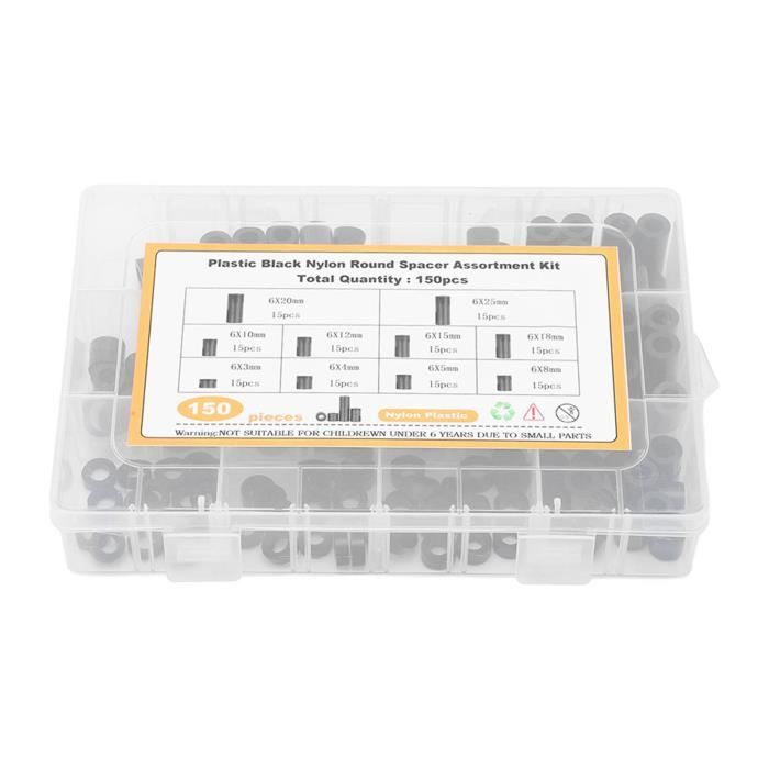 TMISHION Assortiment d'entretoises en nylon pour vis Assortiment D'Entretoises en Nylon, 150 ...